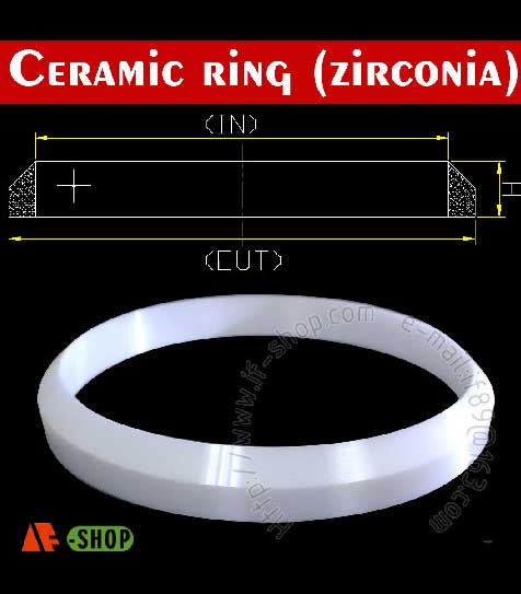 Ceramic ring (single side use) for ink cup of pad printer Zirconia ...